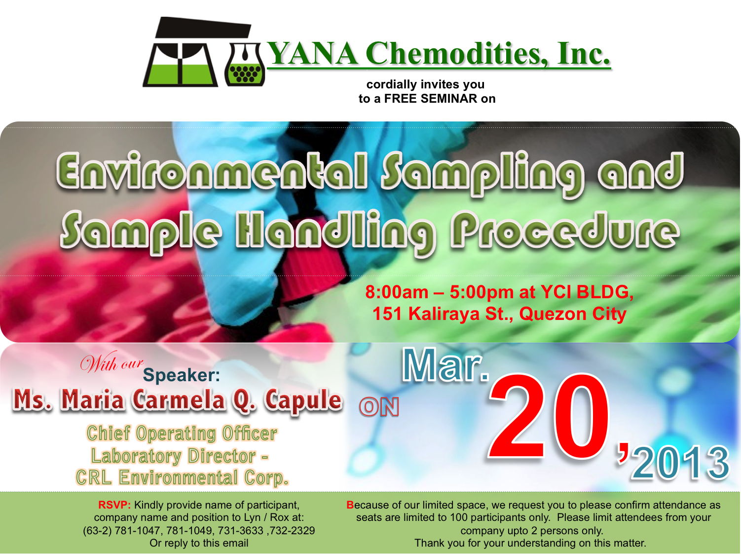 Environmental Sampling and Sample Handling Procedure – Yana Chemodities ...